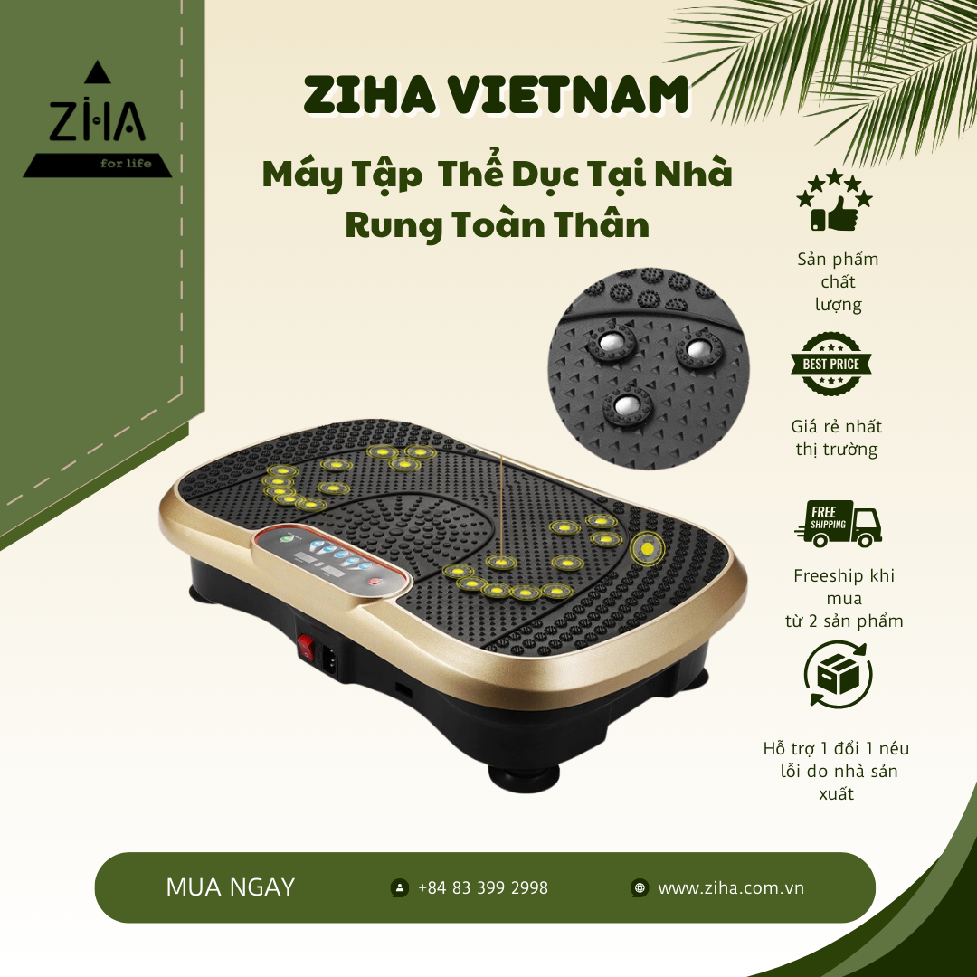 Máy tập thể dục giảm cân tại nhà rung lắc massage toàn thân - ZiHa