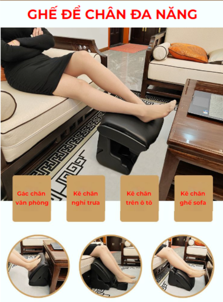 Ghế Để Chân Đa Năng Ziha - Kê Chân Văn Phòng, Ghế Sofa, Sử Dụng Trên Ô ...